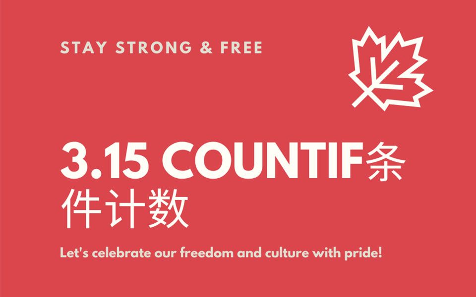 3.15 countif条件计数
