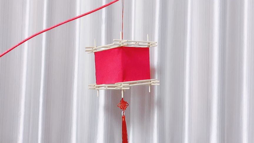 春节到,用一次性筷子废物利用做手工中国风灯笼,红红火火过大年