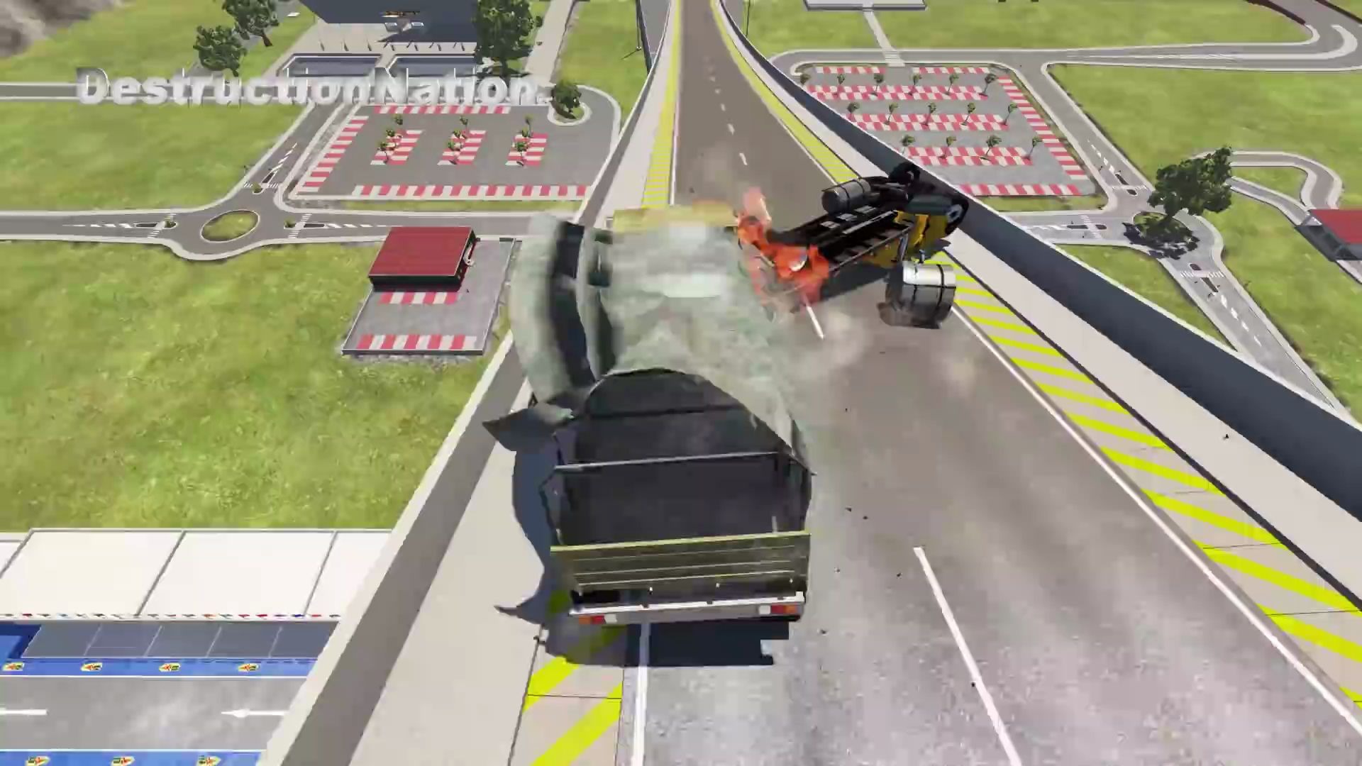 卡车和公共汽车的碰撞汇编#2 -BeamNG Drive - DestructionNation