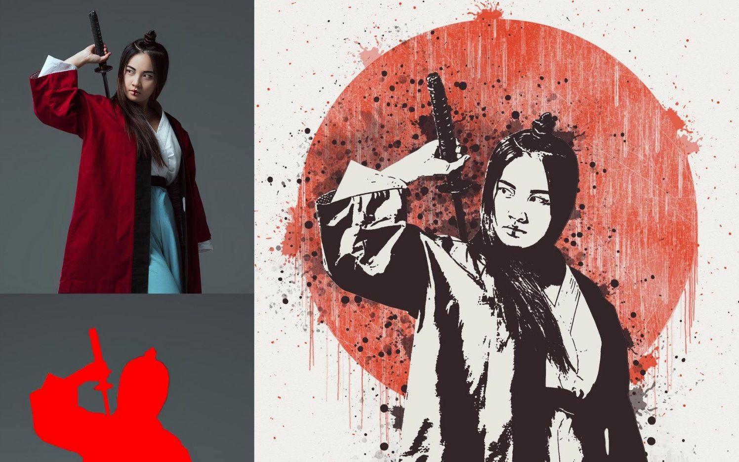 中国画风格艺术特效PS插件 使用教程视频 RRCG