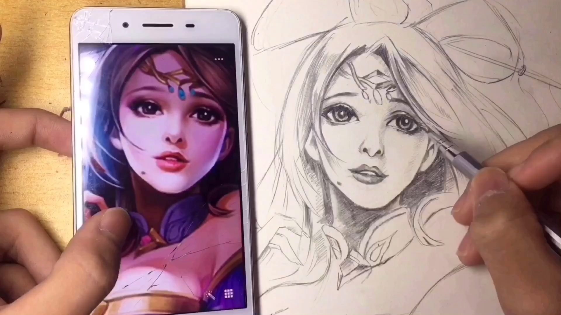 王者荣耀貂蝉手绘