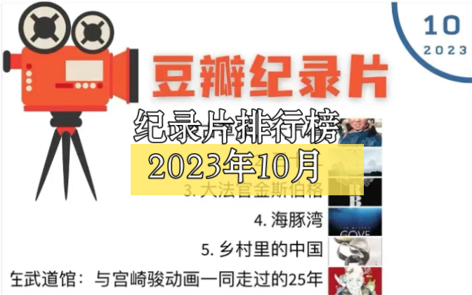 纪录片排行榜(豆瓣2023年10月高分纪录片排名推荐)