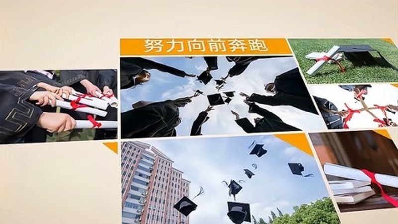 校园生活照片墙视频制作模板