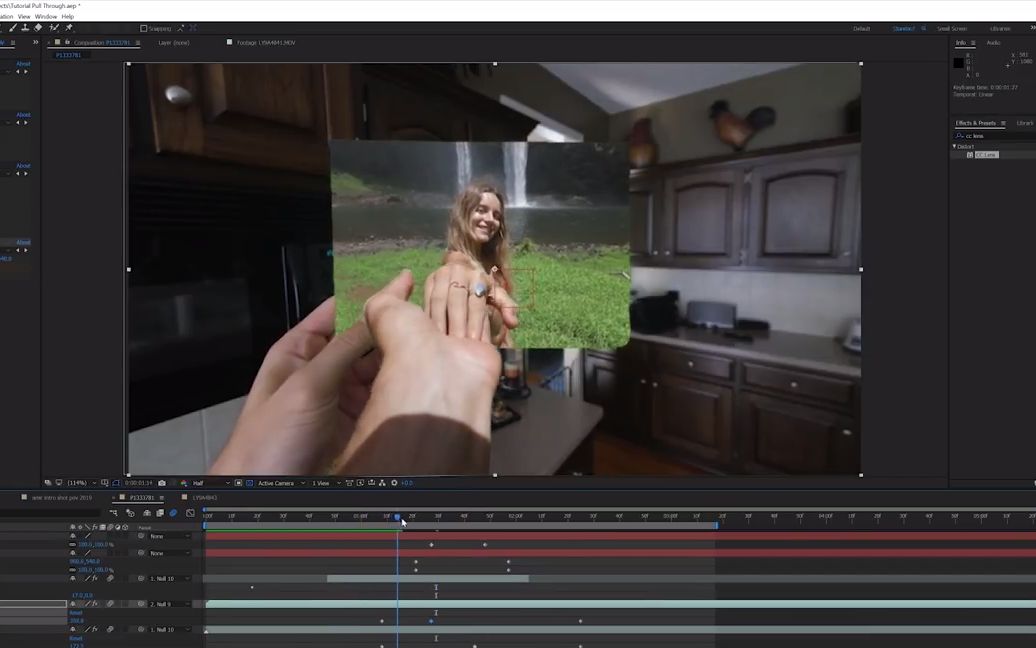 抖音特效视频之路-AE教程,把美女拉到现实中,分分钟摆脱单身狗状态