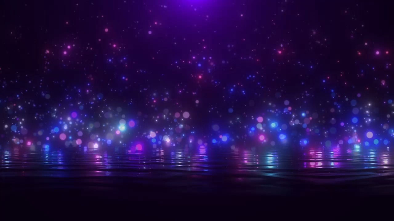 视频素材丨07唯美梦幻紫色粒子星空直播演唱芭蕾背景