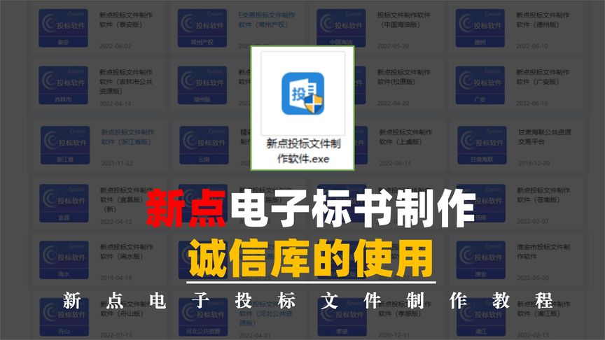 电子标书诚信库如何用?新点电子标书制作教学