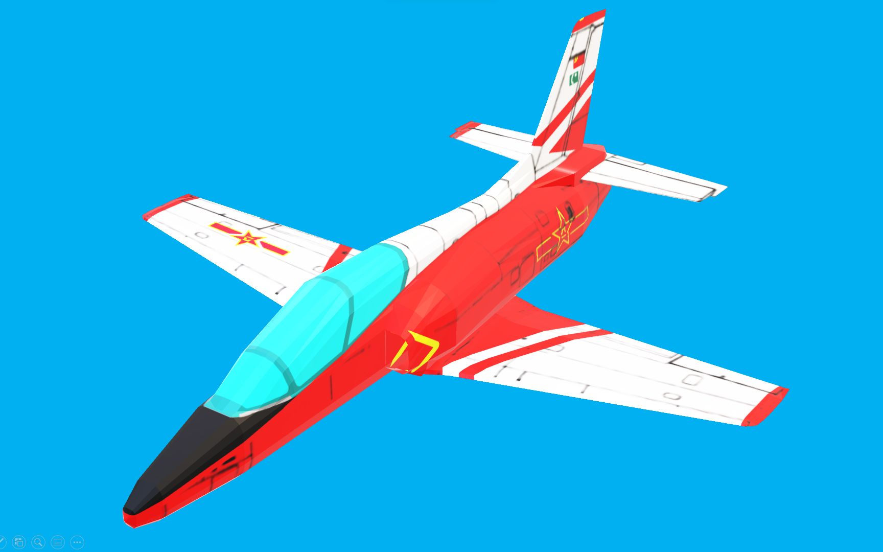 自制CAD软件,完成中国空军教练-8飞机的建模与制作