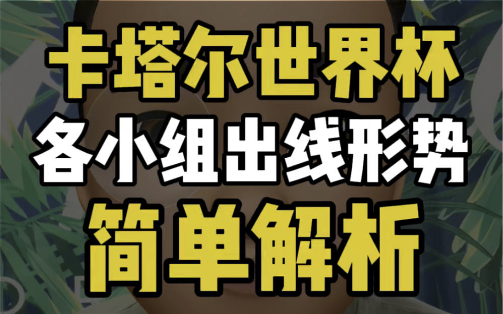 卡塔尔世界杯各小组出线形势,简单分析一下,冠军视频?
