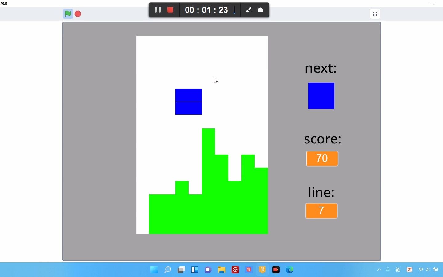 scratch自制:俄罗斯方块2.0