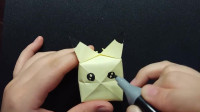 儿童手工折纸:2分钟折出一个圆滚滚的皮卡丘!