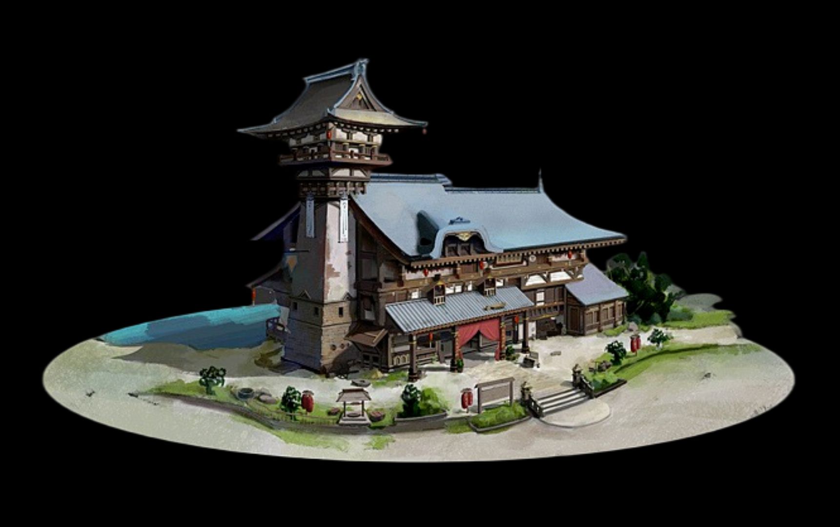 【maya场景建模】三小时完成古风建筑场景模型制作,0基础也能轻松...