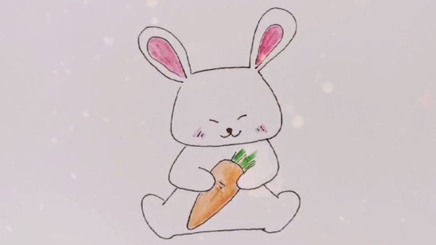儿童简笔画,简单易学的小兔子画法,赶紧和孩子一起来吧