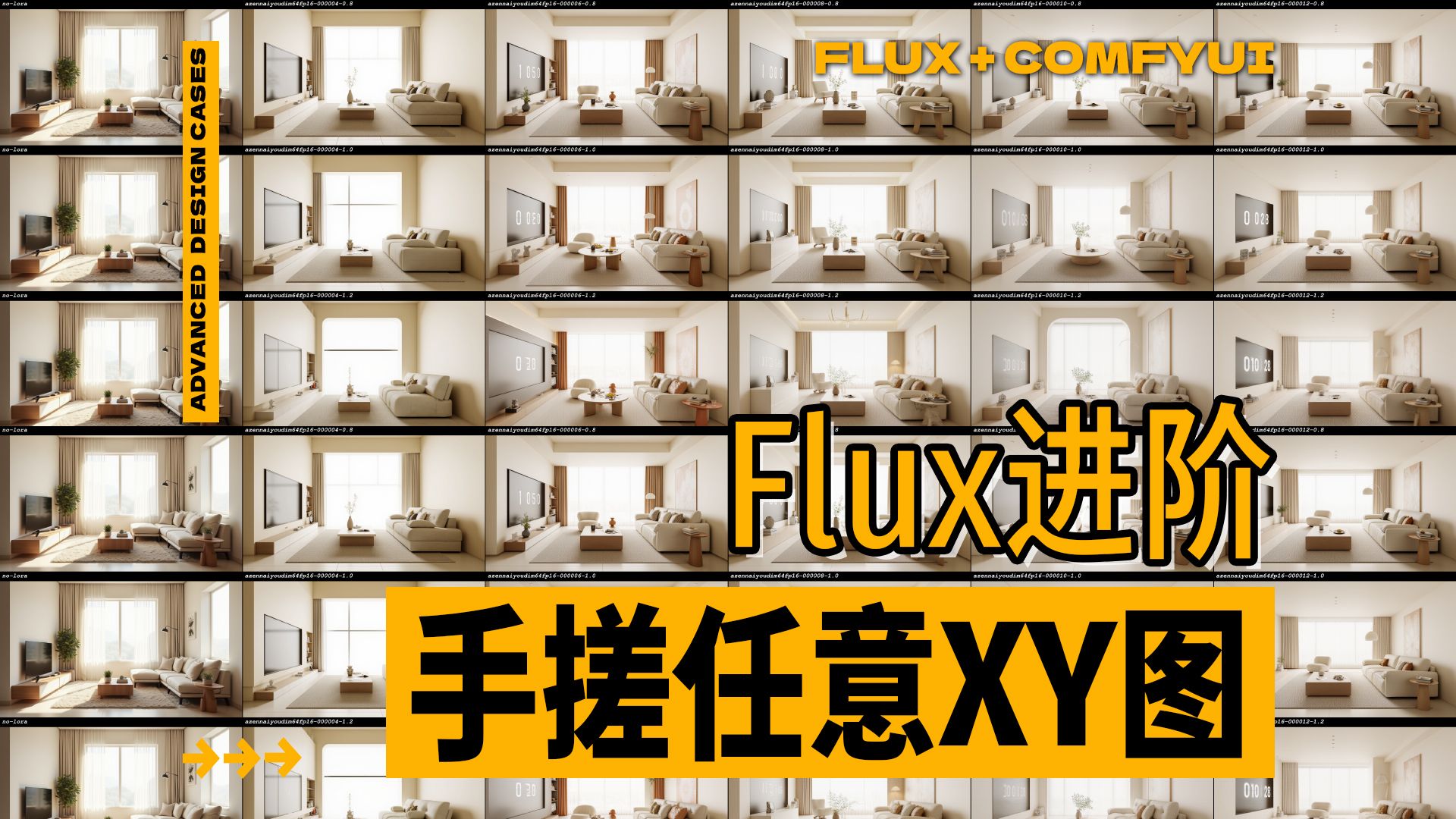 AI高阶!天下没有写不了的XY图表!纯手搓一个Flux的LoRA测试图