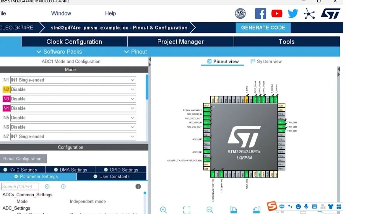 基于意法半导体STM32的matlab电机控制实例分享