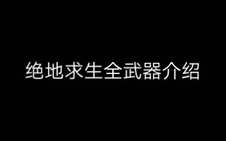 绝地求生全武器介绍
