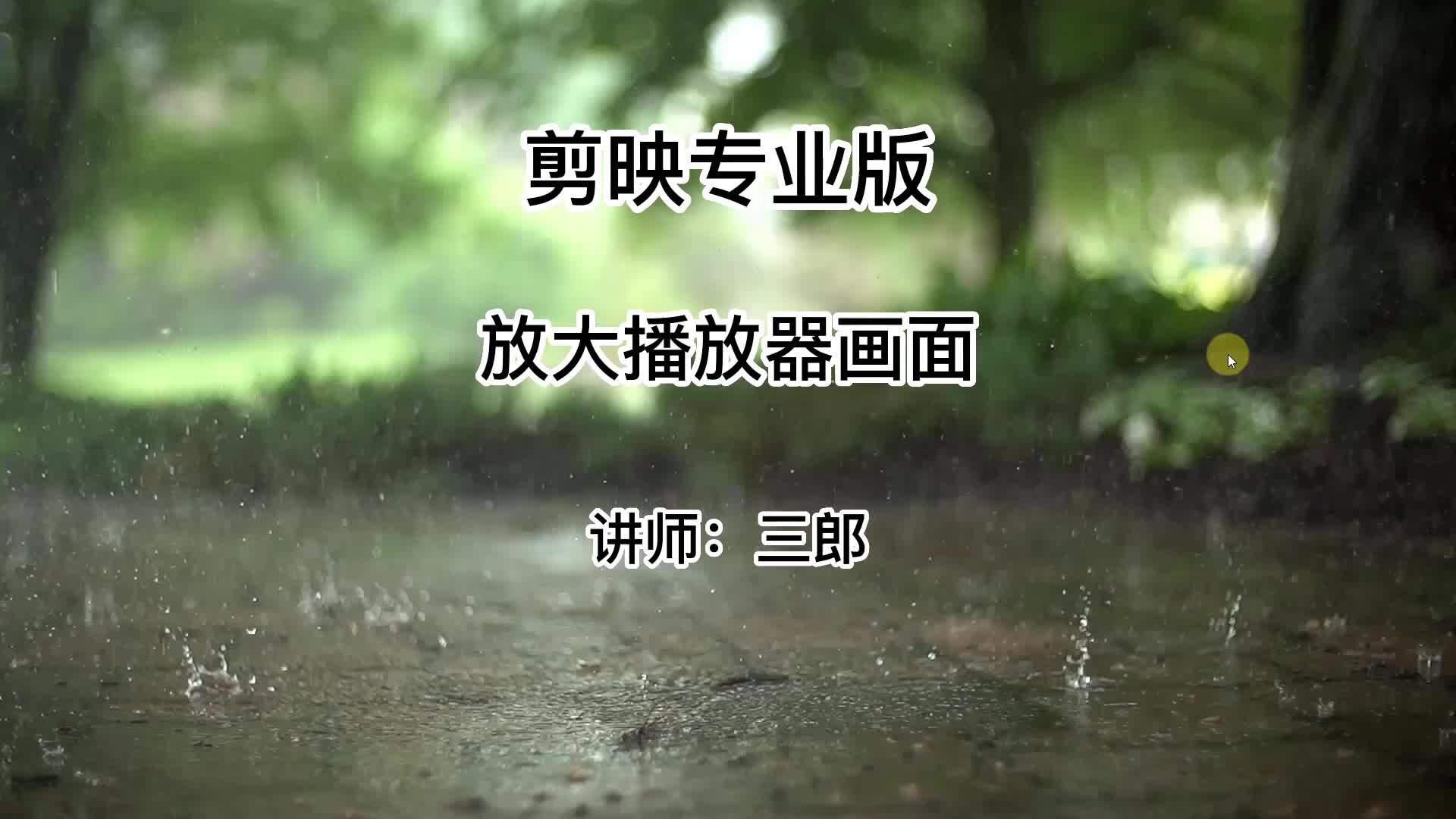 剪映专业版放大播放器画面