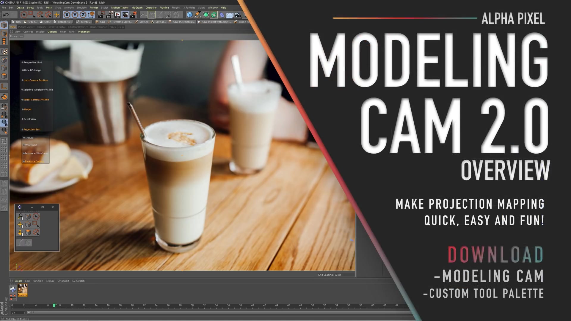 C4D摄像机投射 场景重建 急速入门