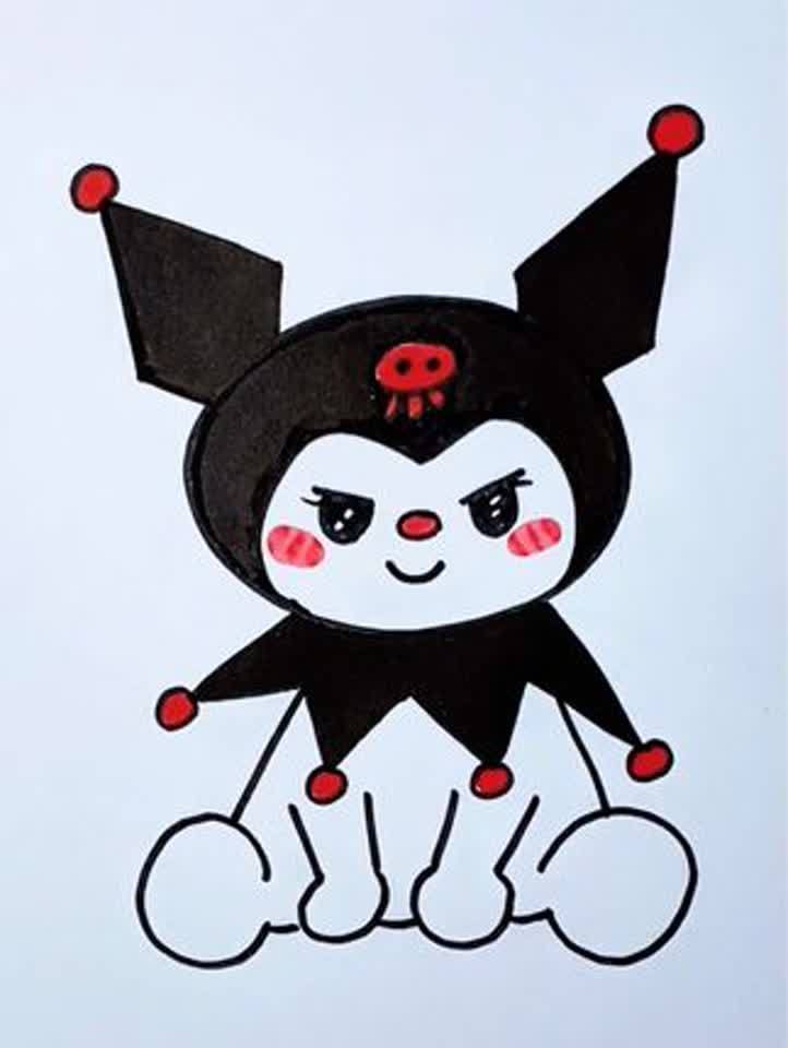 .画库洛米吧!#库洛米 #简笔画教程 #一学就会系列 #一起学画画图#画画