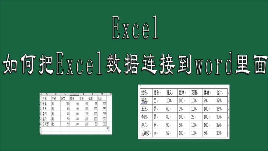 如何把Excel数据连接到word?
