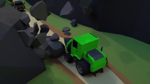 儿童益智动画,挖掘机,破碎机,翻斗车一起救援