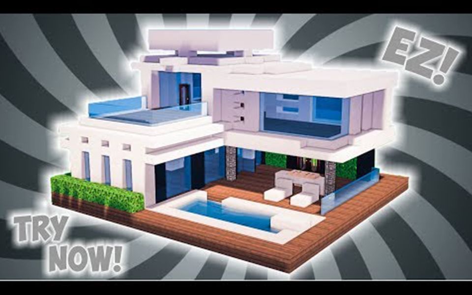 【Rauntzent】Minecraft我的世界 现代别墅建造教程(授权搬运)