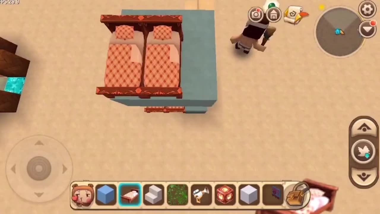 迷你世界:教你制作宿舍上下铺的床,太简单了!