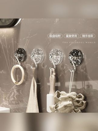 挂钩 就要选这种吸盘的,可反复使用,挪动位置不伤墙面不留胶!轻奢的...