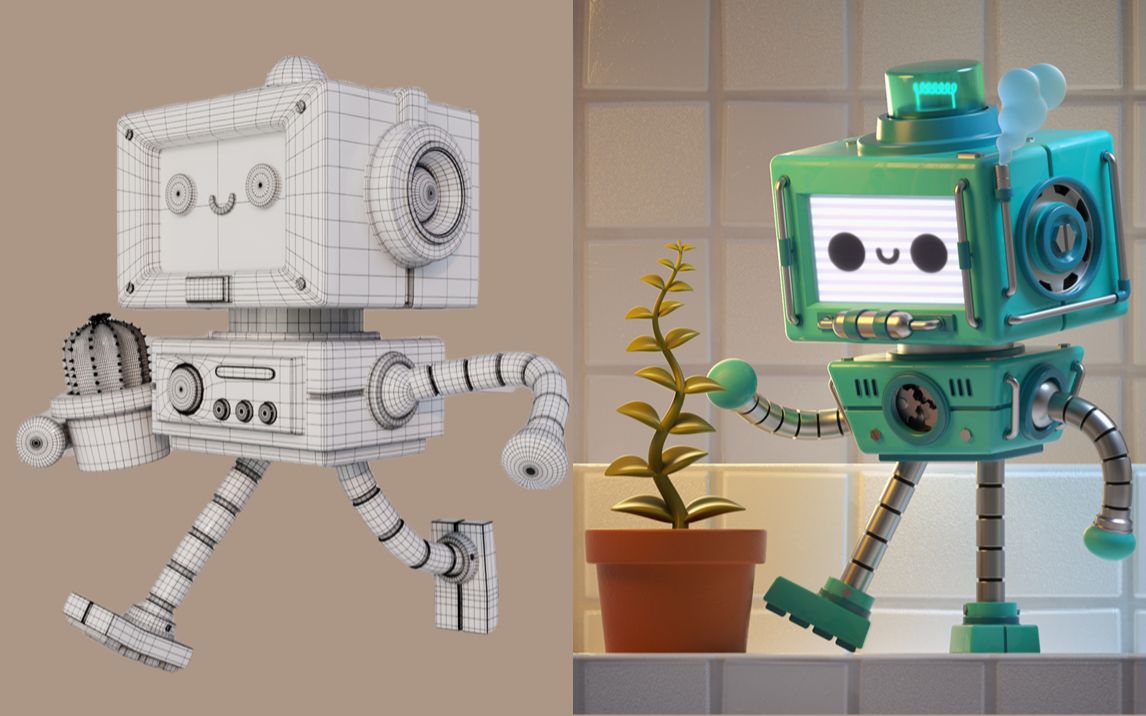 【maya机器人建模】从零开始,只为教会你制作卡通机器人