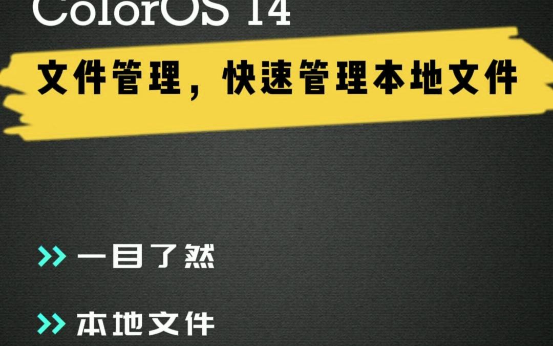ColorOS 14 文件管理,快速管理本地文件