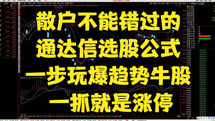 散户不能错过的通达信选股公式,一步玩爆趋势牛股,一抓就是涨停