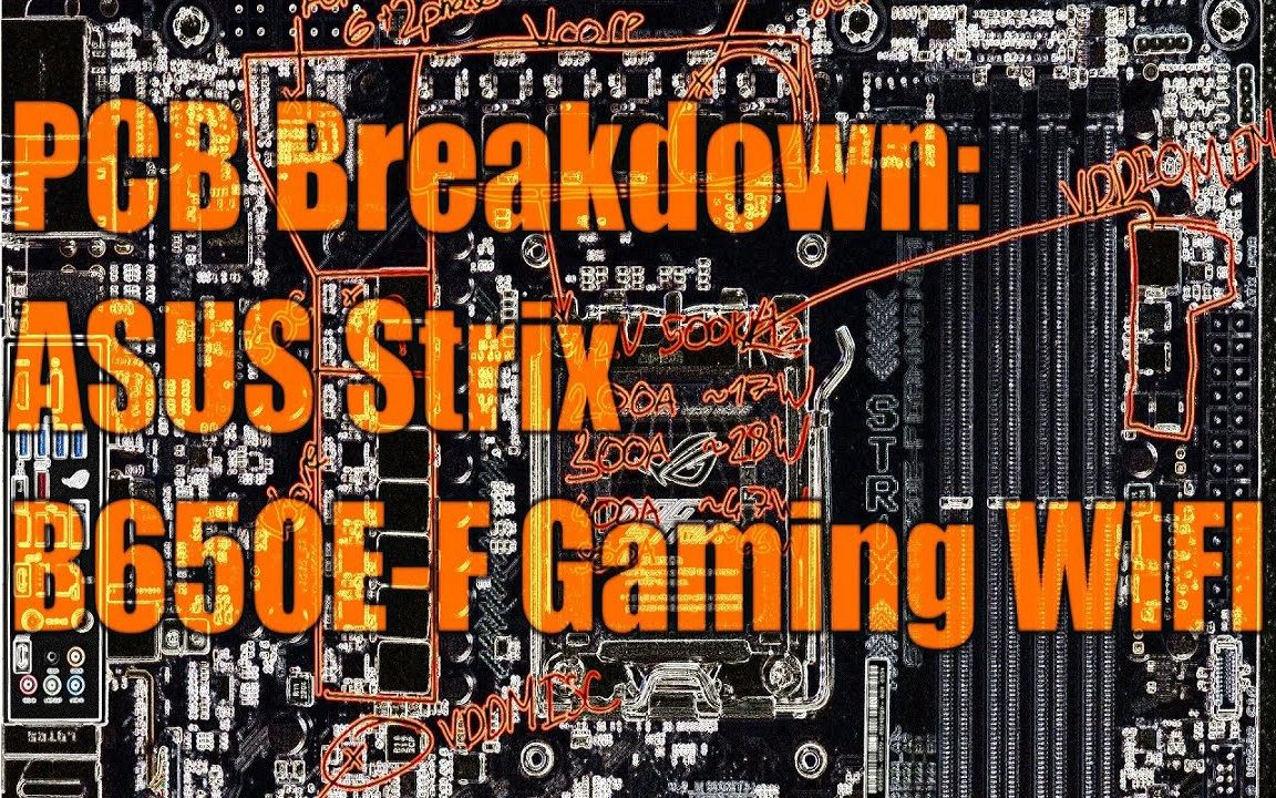 主板PCB解析: 华硕 Strix B650E-F Gaming WIFI