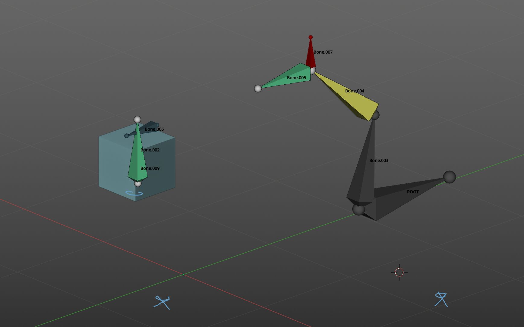 Blender 2.8 骨骼 机械 机械臂 动画 抓取物体 科幻 绑定 约束 基础
