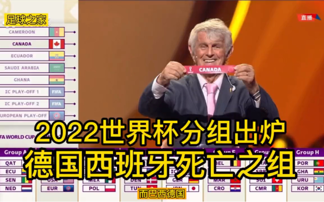 2022卡塔尔世界杯分组出炉,德国西班牙死亡之组,附世界杯名场面