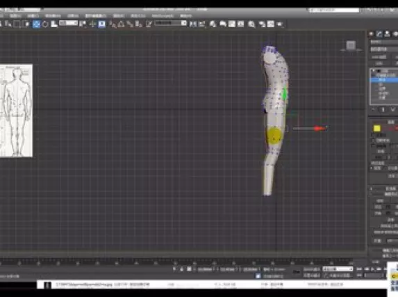 3Dmax游戏建模教程-裸男身体模型制作4