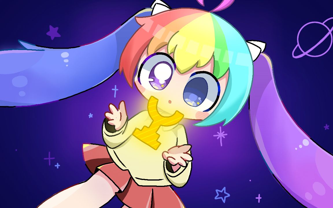 【algodoo/浅彩虹夺冠手书】愛の流れ星(爱的流星)