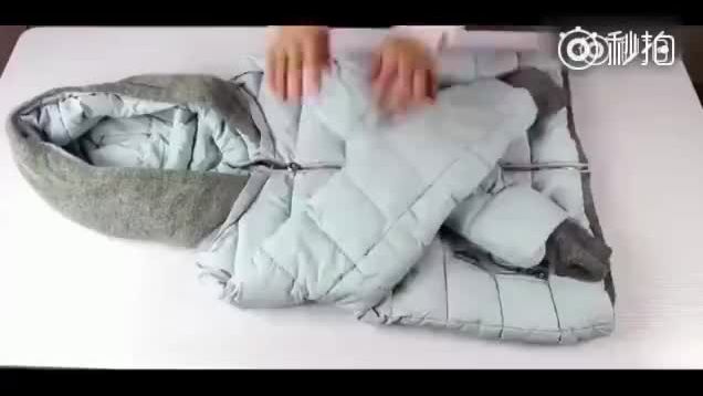 冬天羽绒服毛衣等厚衣服的收纳,这样叠放不占空不褶皱#爆料#