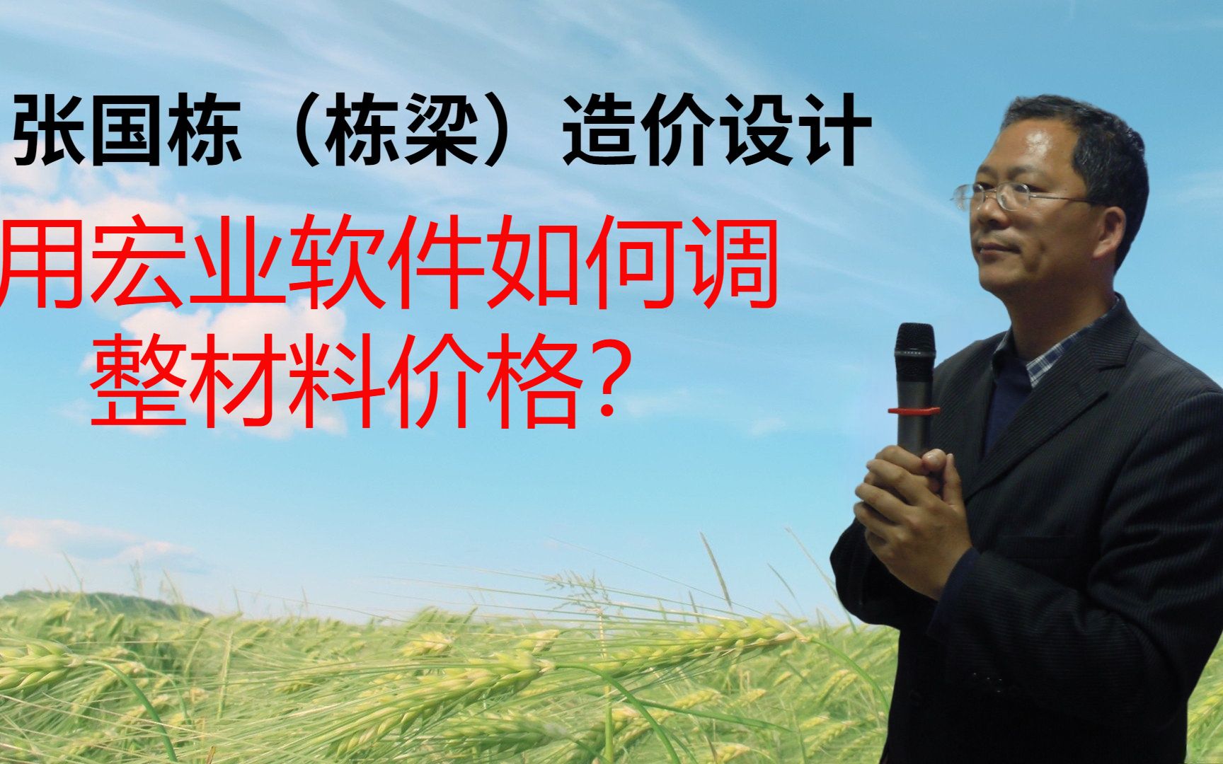 张国栋(栋梁)造价设计:用宏业软件如何调整材料价格?