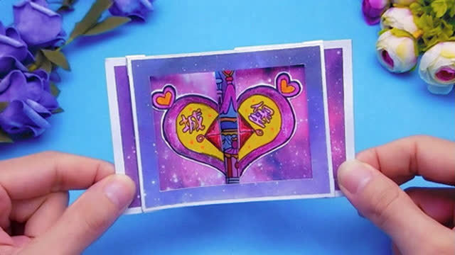 做一张叶罗丽花蕾城堡机关卡,方法简单漂亮,送老师同学很合适