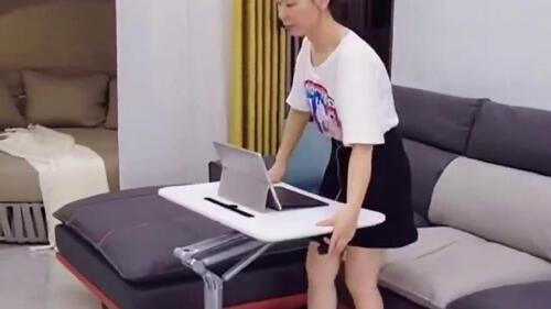 高级白领的气动升降桌,让枯燥无味的办公变成可移动式,太方便了!