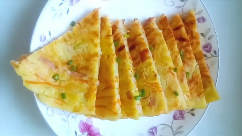 三丝鸡蛋饼的做法,营养美味,制作简单,学会了早餐做给家人吃