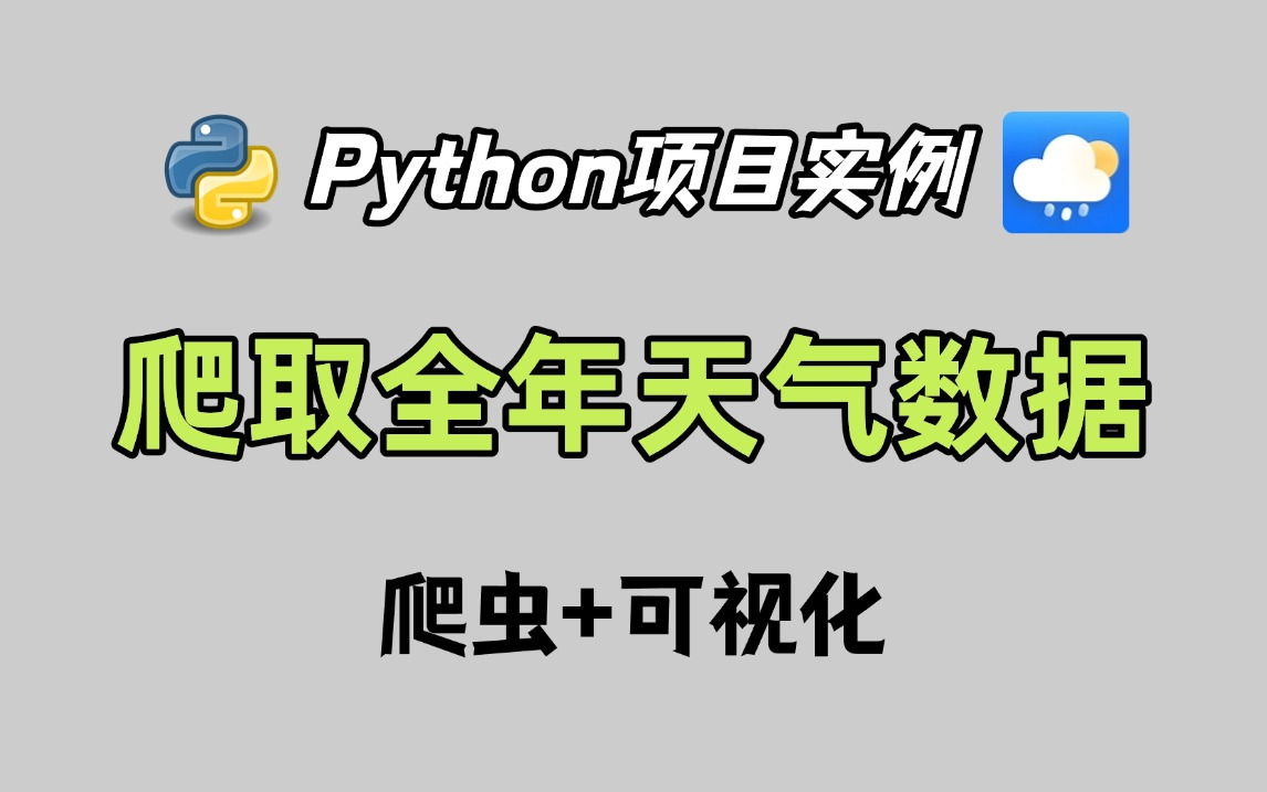 【Python爬虫】手把手教你用Python代码爬取天气数据并绘制天气轮播...