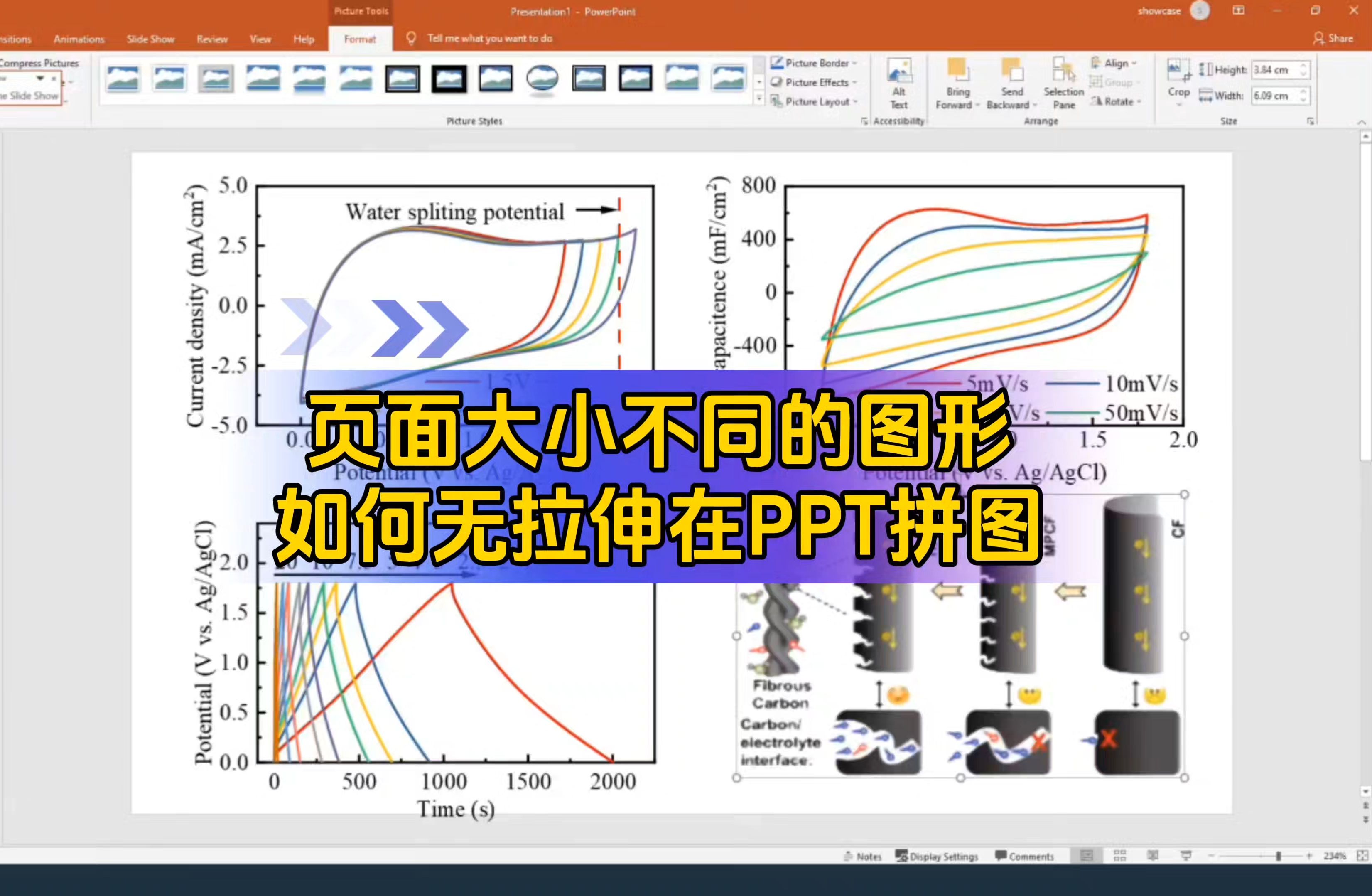 页面大小不同的图形,如何无拉伸在PPT中完成拼图 千万不要拉伸图片...