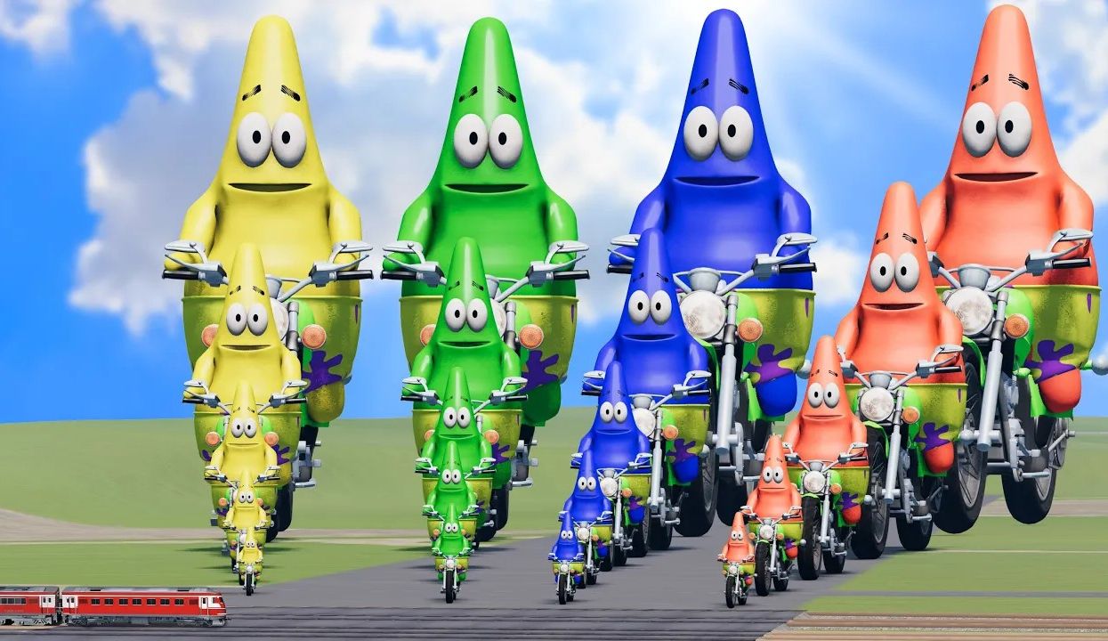 3D玩具车动画启蒙| Patrick vs Blue Patrick vs Green Patrick