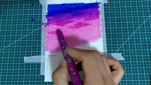 这样画风景画好看吗?创意简笔画,儿童画,油画棒画,风景画