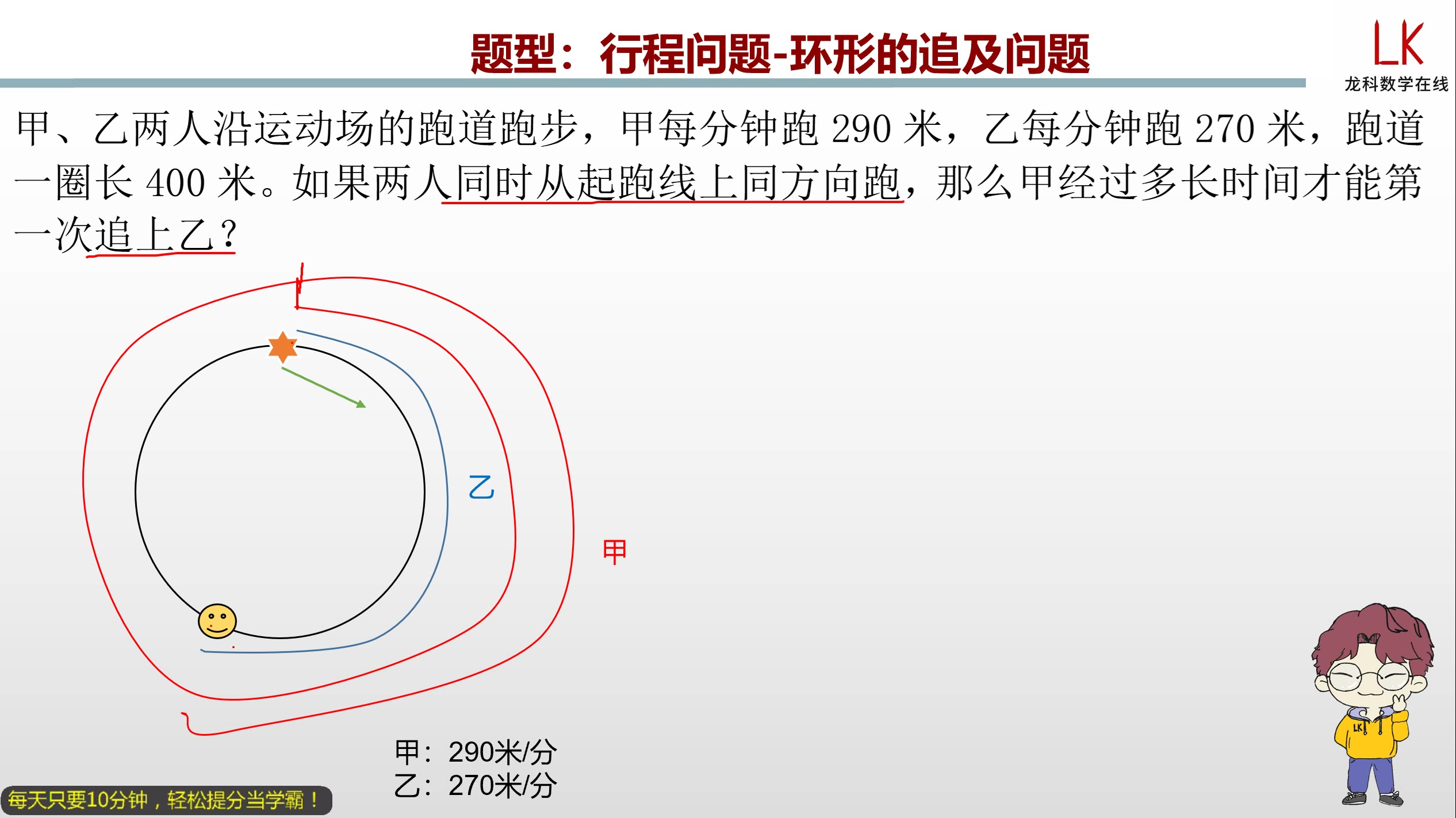 四年级思维拓展:行程问题-环形的追及问题(420041)