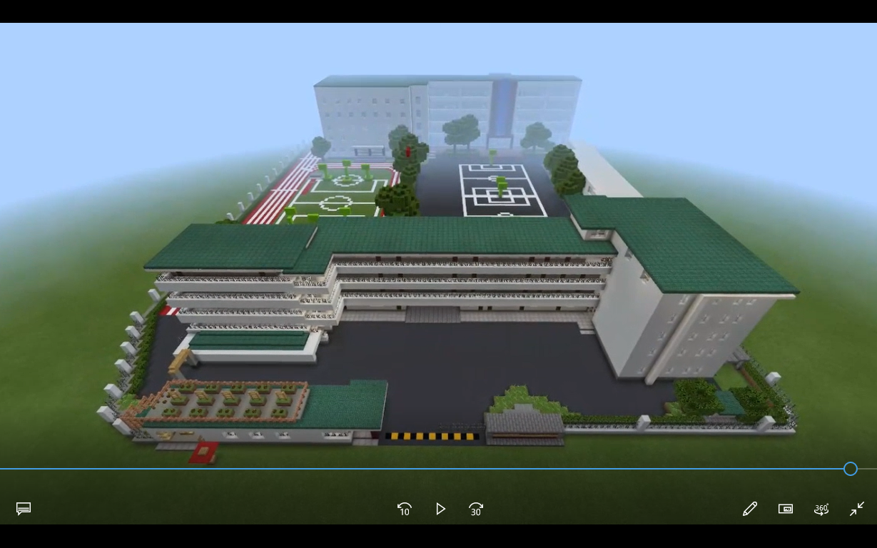 花36小时用MC还原常田初中!【我的世界minecraft】【常州市田家炳...