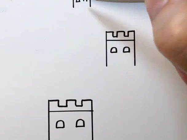 3个字母H画万里长城!