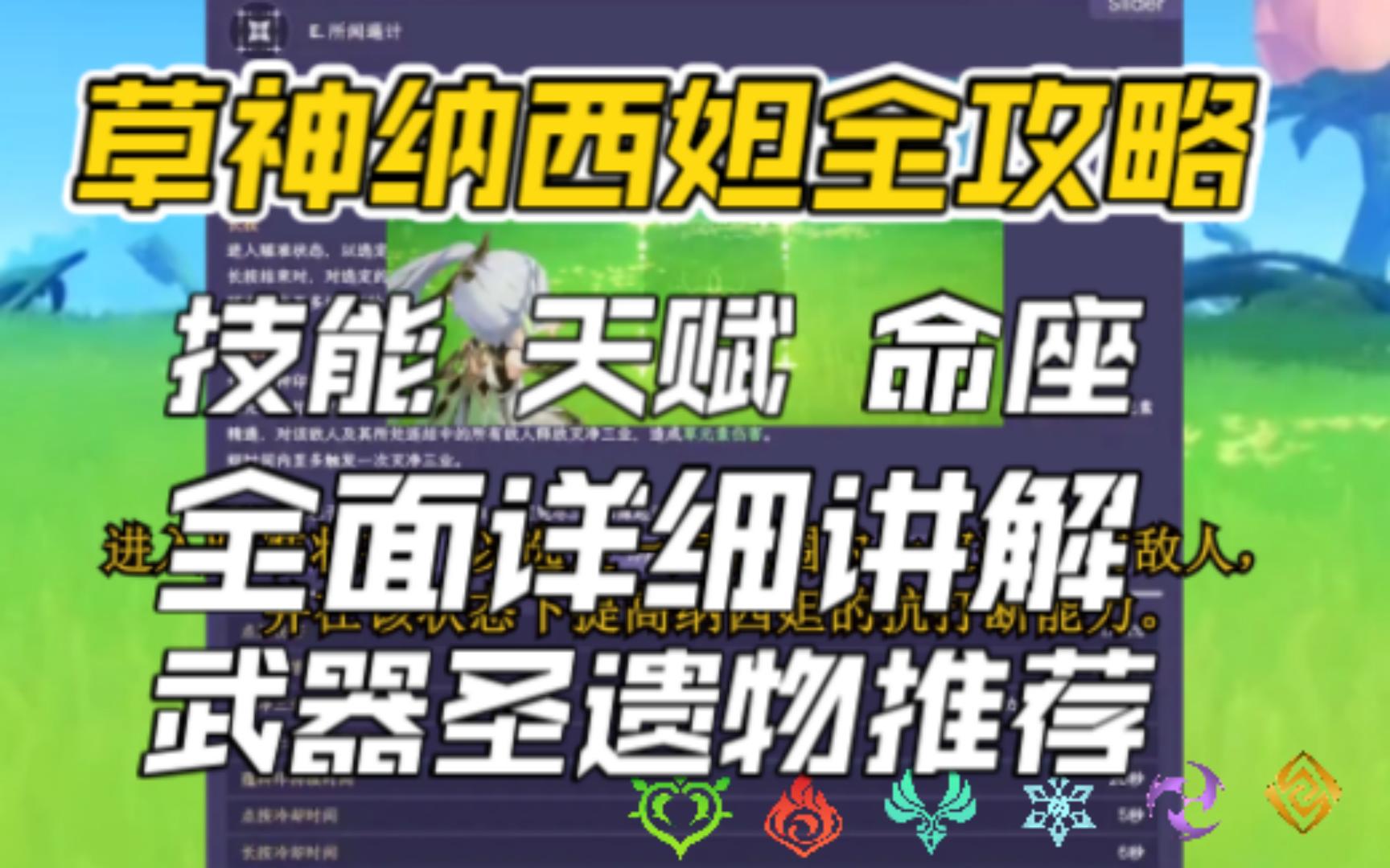 【原神】草神纳西妲、技能、天赋、命座全面讲解,草神强度全面分析,...