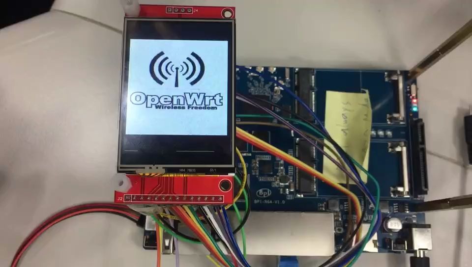 Banana Pi BPI-R64 使用 GPIO SPI接口,测试SIP接口屏