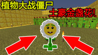 煞神MC幸运挑战2 第98集 我的世界：植物大战僵尸，土豪金盏花！富可敌国！